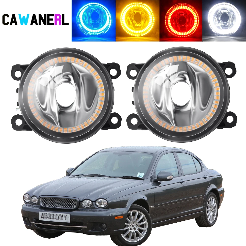 2 X Car Angel Eye Fog Light Assembly For Jaguar X-type Xtype (cf1 ...