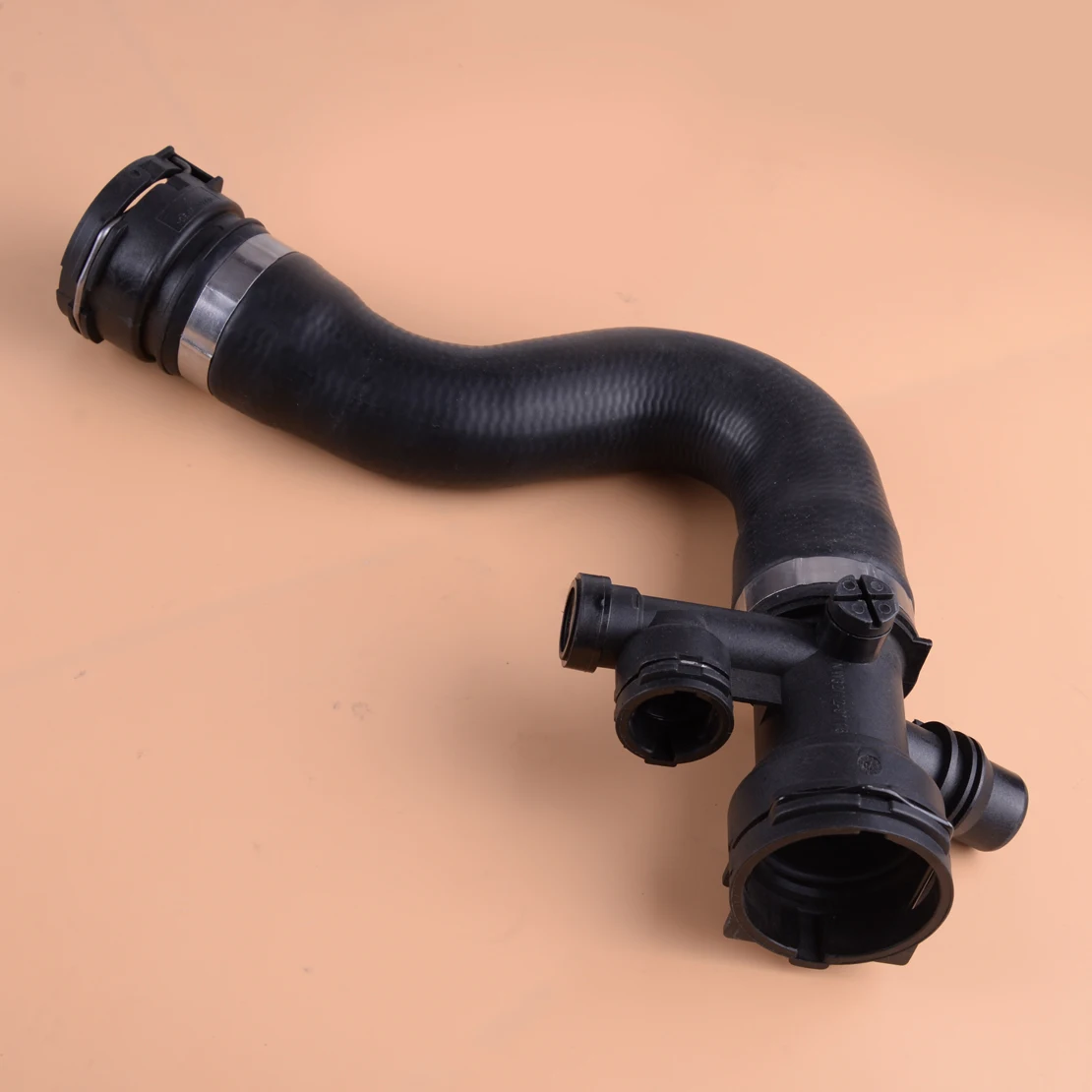 beler Black PA66-GF30 Upper Radiator Coolant Hose Pipe Water Line ...