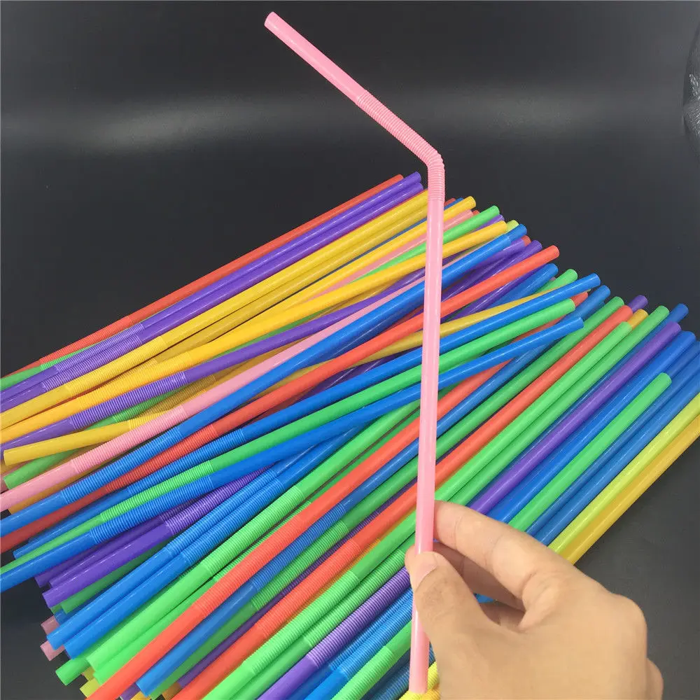 100 шт многоцветные очень длинные гибкие одноразовые пластиковые ...