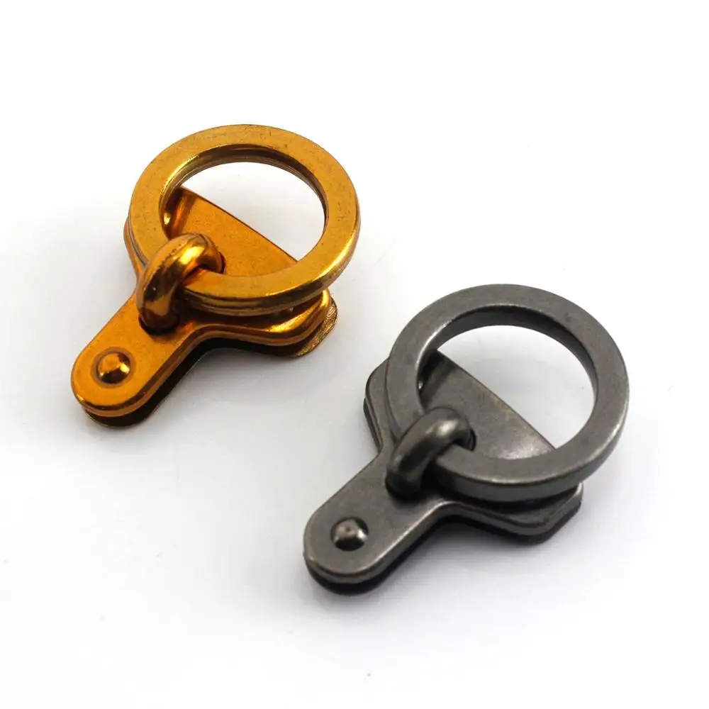 1pcs Retro Metal Handle Holder Gusset Hanger Attachment with Loop Ring ...