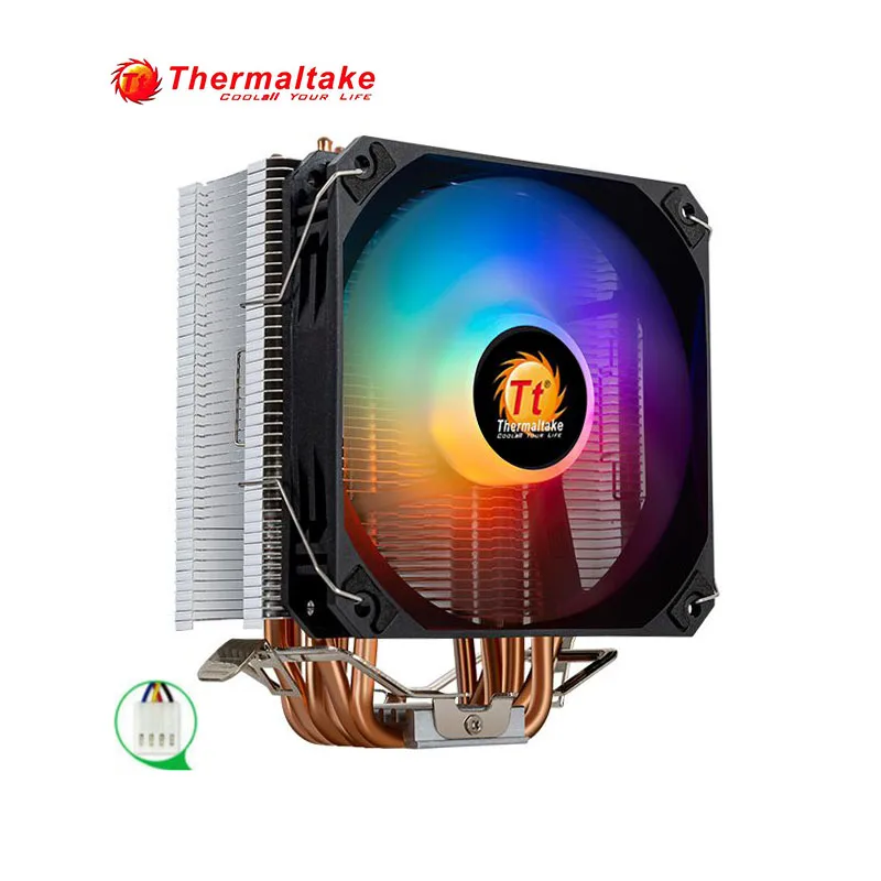 Thermaltake TT AMD 인텔 CPU 팬 RGB 3 핀 4 핀 히트 파이프 쿨러 새로운 지원 AMD 인텔 마더 보드|팬 ...