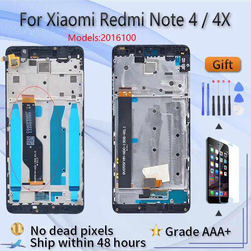 For-XIAOMI-Redmi-Note-4X-Redmi-Note-4-LCD-screen-assembly-With-front ...