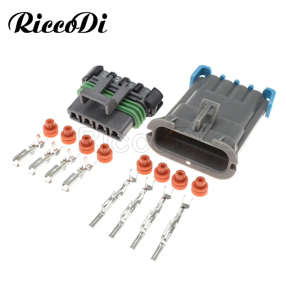 1-20 Kits 12129600 12129565 Delphi 280 Series 4 Pin Way Metri Pack Male ...