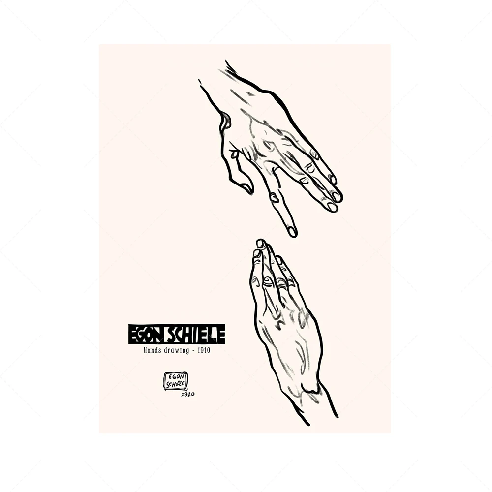 Egon Schiele Drawings Hands