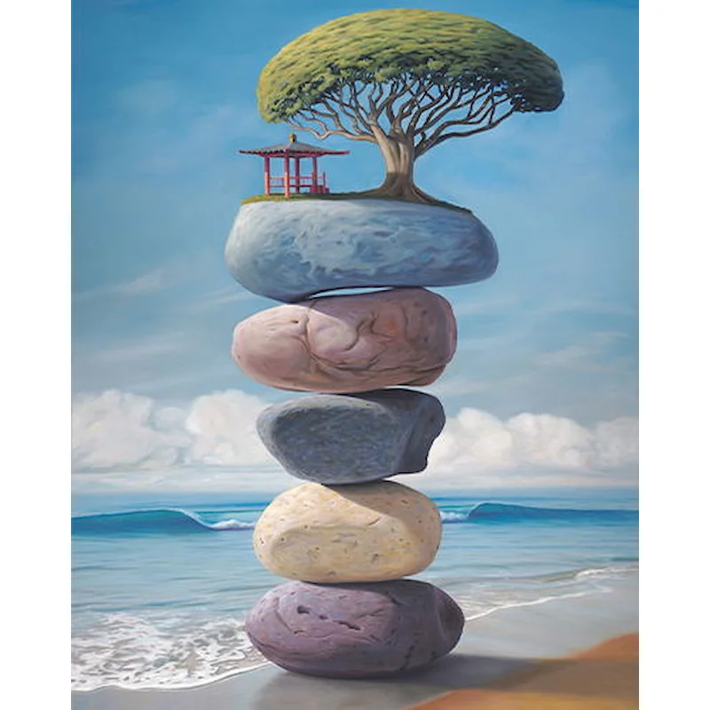 Paint By Number Canvas Painting Kits Seaside Crafts Diy Art Acrylic ...