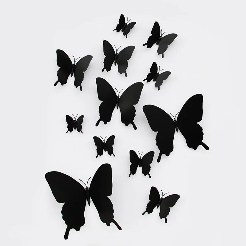 Black Butterflies Flying