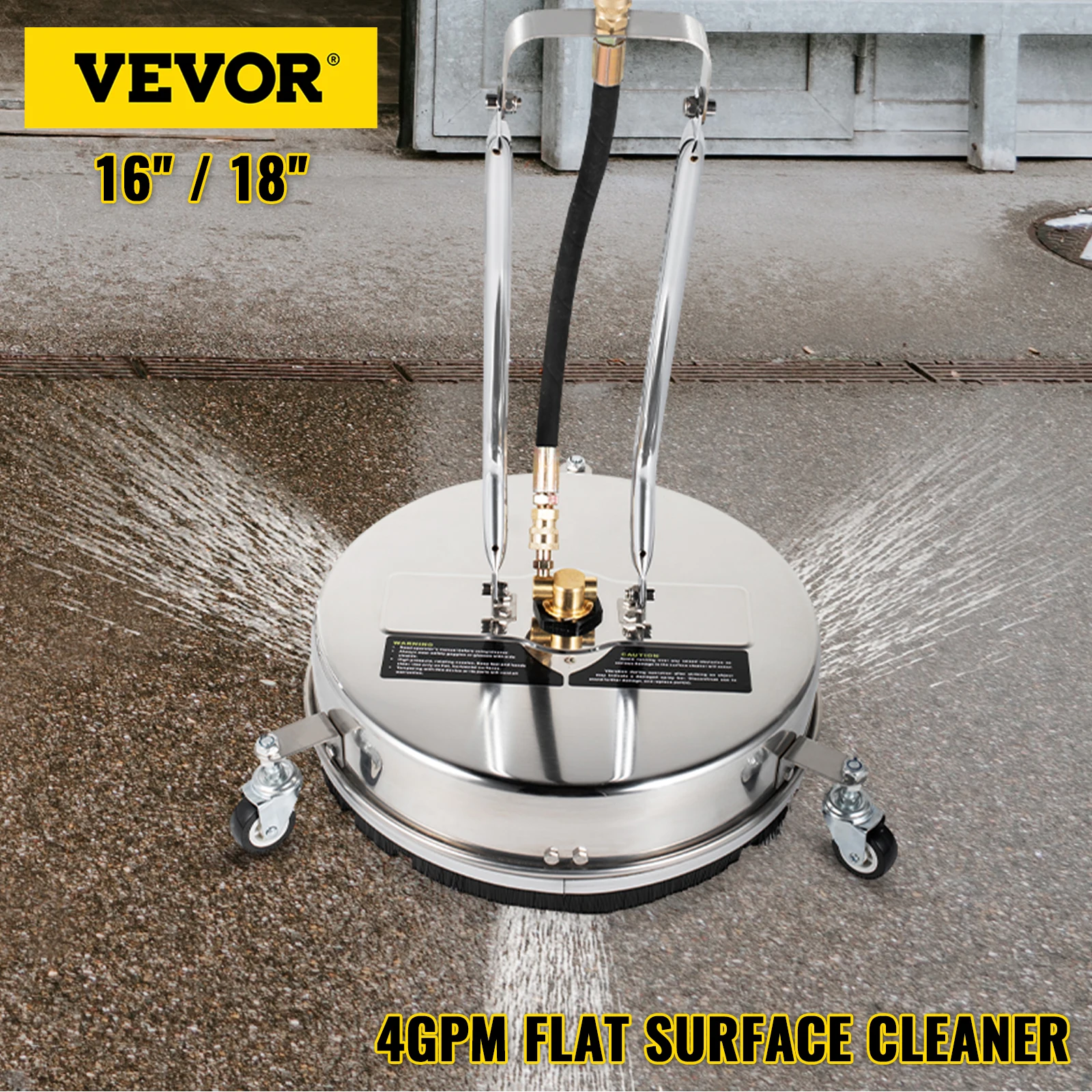 VEVOR 16 18 Inch Surface Cleaner Twin Rotary Arm 4000PSI 1/4" QC ...