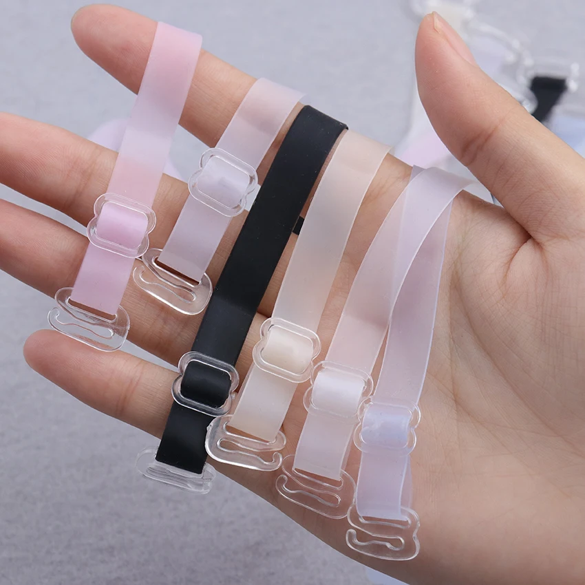 1cm-Wide-Women-Silicone-Elastic-Bra-Straps-Non-Slip-Adjustable-Bra ...
