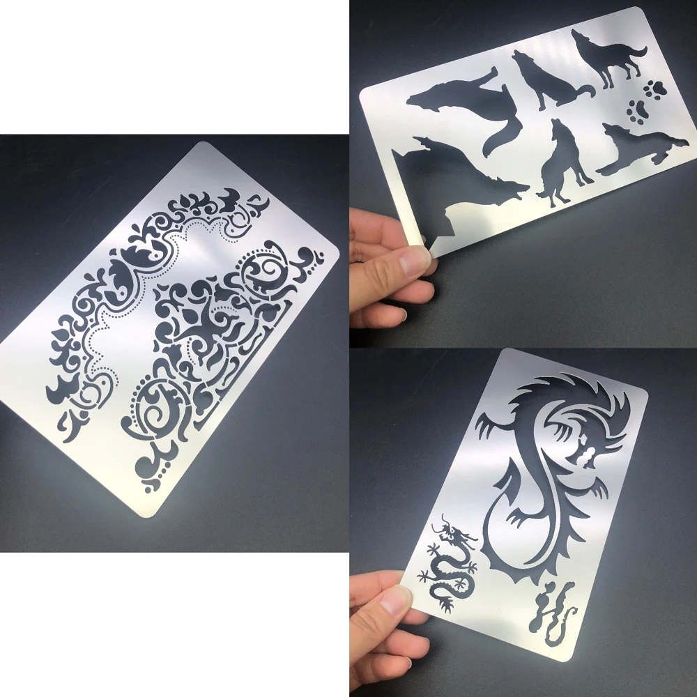 4x7-Inch-Animals-Wood-Burning-Metal-Stencils-Template-for-Wood-carving ...
