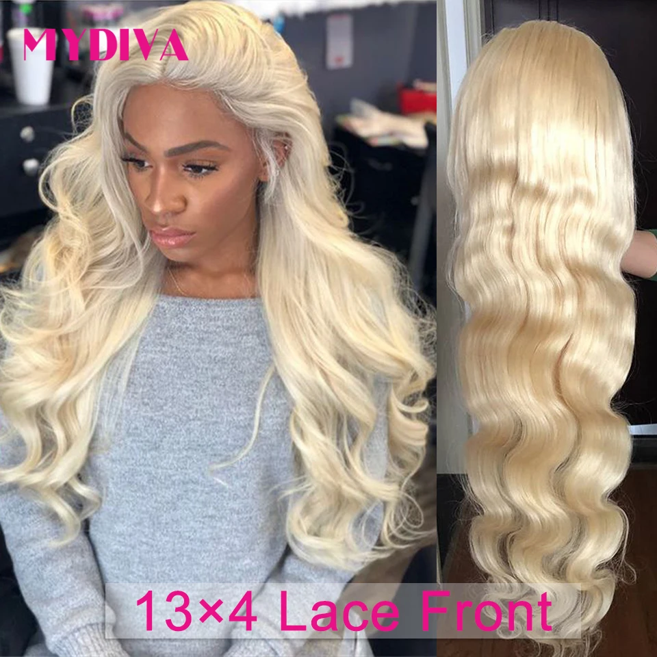 613 Blonde Lace Frontal Wig 13×4 Body Wave Lace Front Wig Human Hair ...