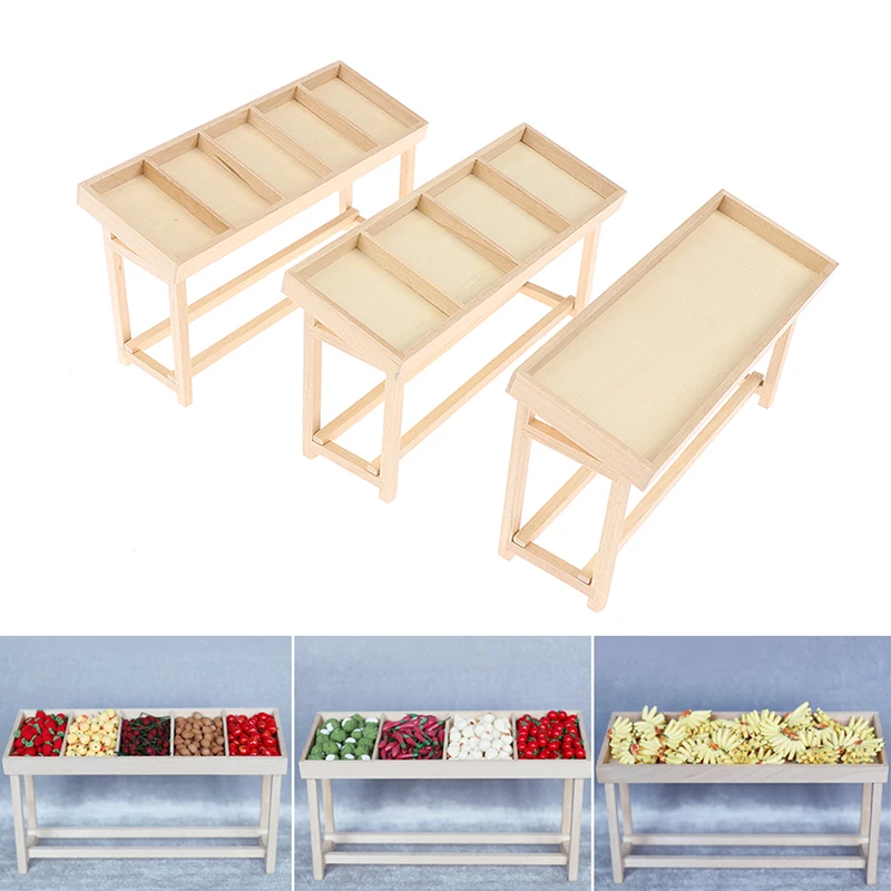 Hot！1:12 Wooden Dollhouse Fruit Vegetable Rack Miniatures Furniture ...