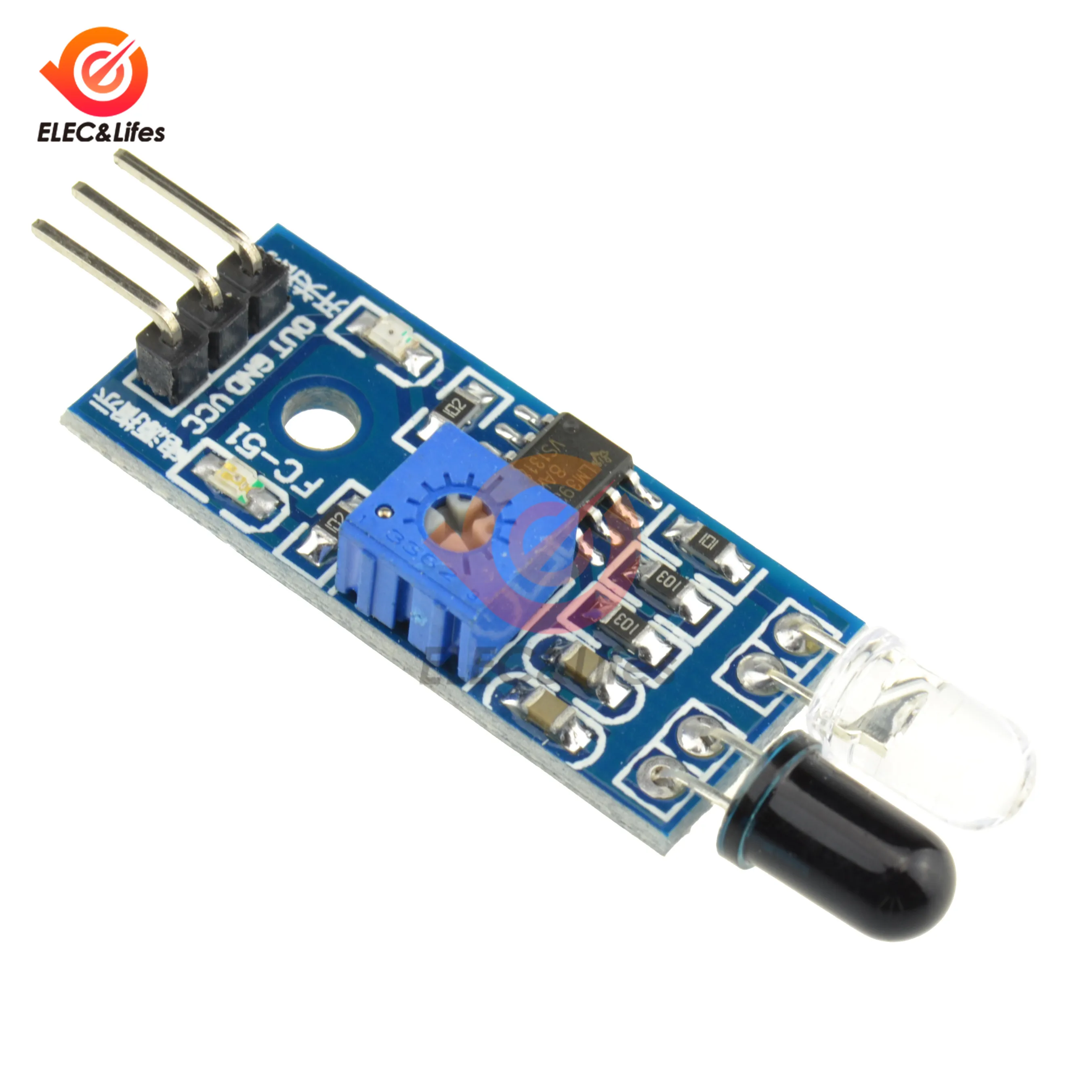Black-white-Barrier-Line-Track-Module-IR-Infrared-Obstacle-Avoidance ...
