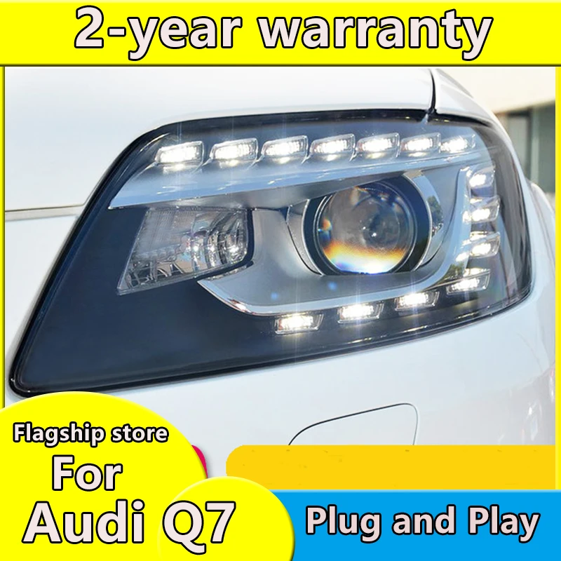 Car-Styling-for-Audi-Q7-2006-2015-led-headlight-for-q7-Headlight-Lamp ...