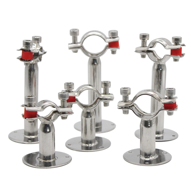 SS304-Stainless-Steel-Pipe-Clamp-Clip-Support-bracket-with-base-plate ...