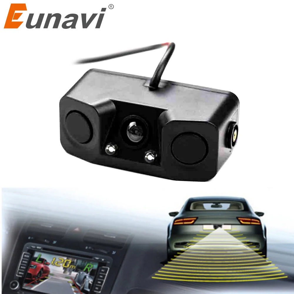 2019 Parktronic Eunavi 2 In 1 Car Parking Sensors Rear View Backup ...