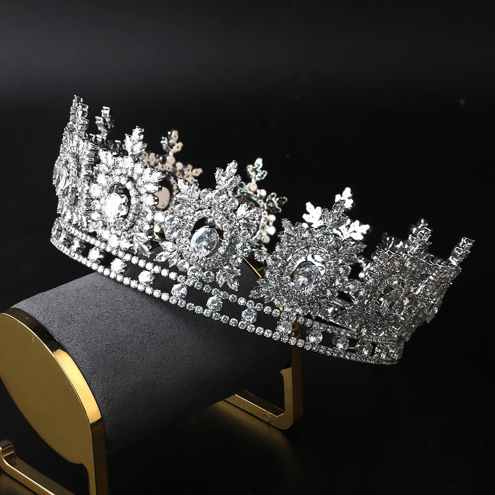 Luxury-Full-Zircon-Round-Crown-Retro-Court-Noble-Style-Adjustable ...