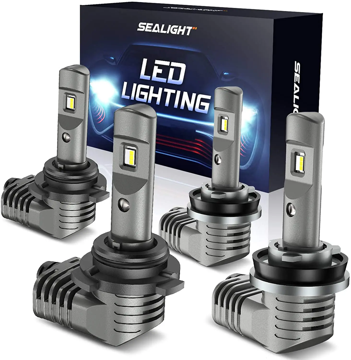 SEALIGHT S2 Series 4Pcs 9005/HB3 H8/H11 LED Headlight Bulbs 200W ...