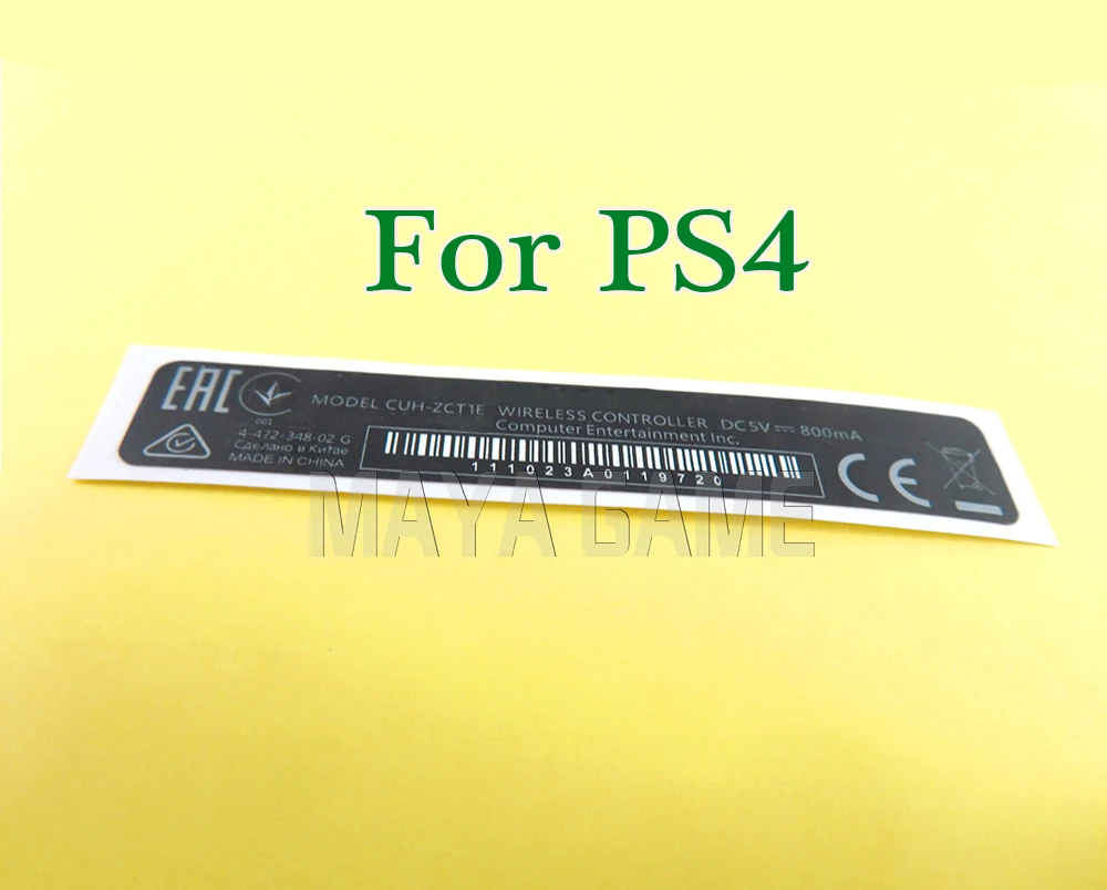 For Playstation 4 PS4 Controller housing Shell Slim Black Back Mark Tag ...