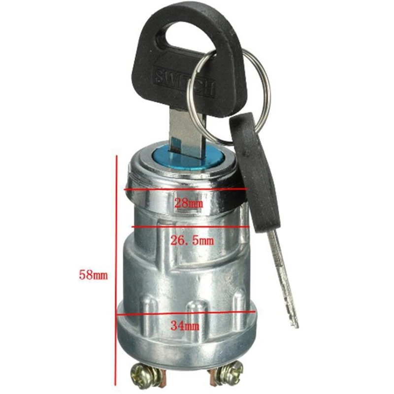 12V Universal Ignition Starter Switch with Cover Car Marine Motorcycle ...