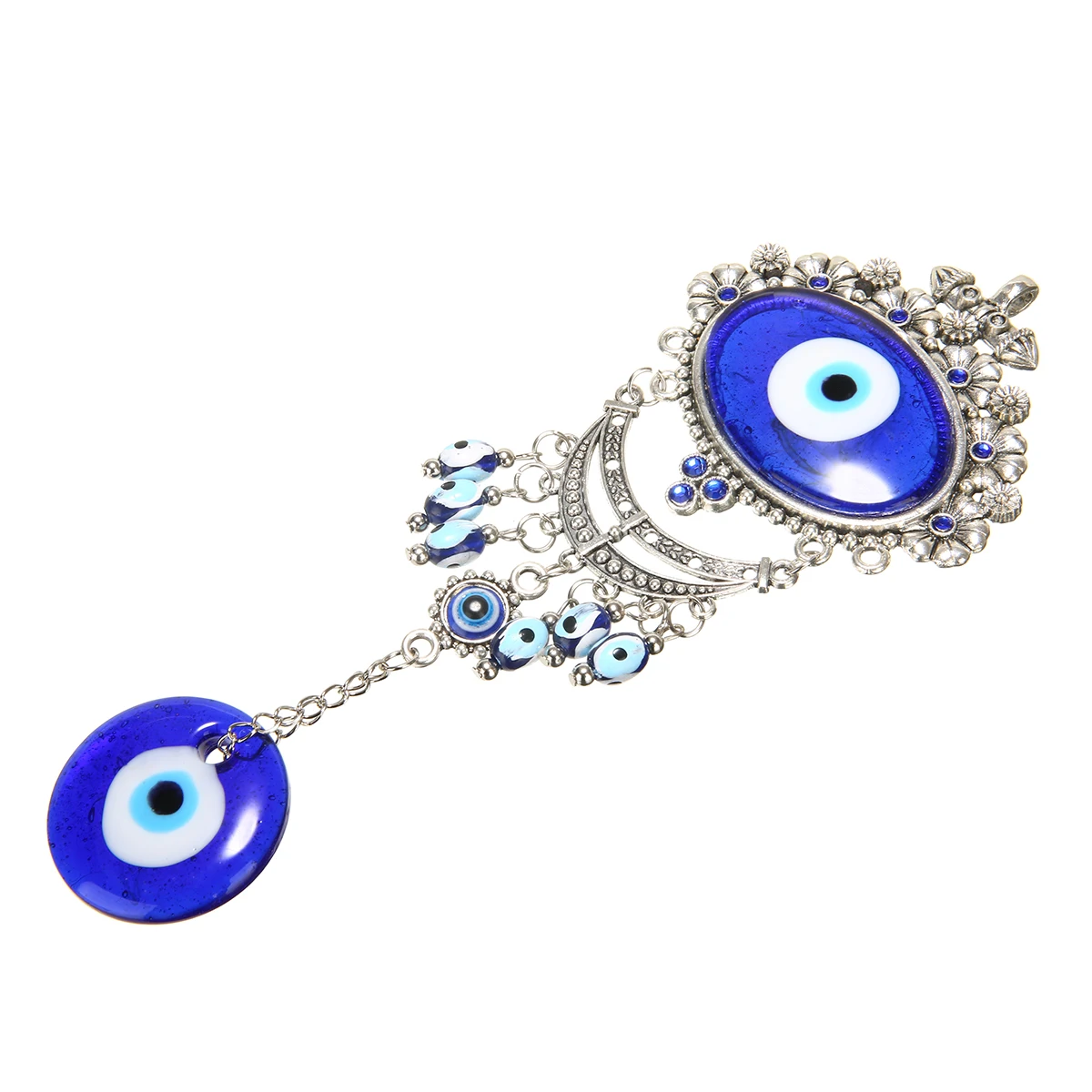 Turkish Blue Evil Eye Pendant Hanging Amulet Blessing Wall Dec ※アウトレット品