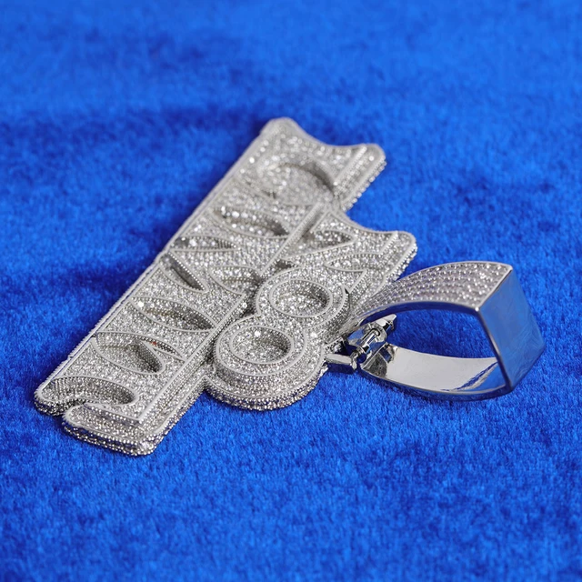 Custom Name Plates Pendant for Men White Gold Plated Hip Hop Jewelry ...