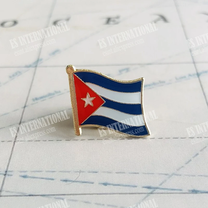 Cuba-National-Flag-Crystal-Epoxy-Metal-Enamel-Badge-Brooch-Collection ...