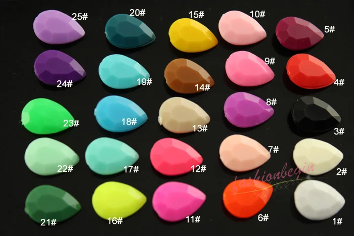 50pcs 10x14mm various colors Marquise teardrop candy Acrylic Fancy ...