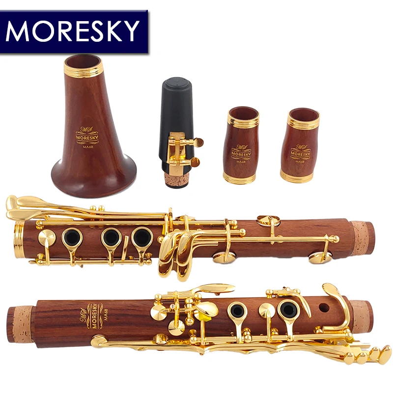 MORESKY-Redwood-Professional-Clarinet-A-Rosewood-Silvering-Ebony-Gold ...