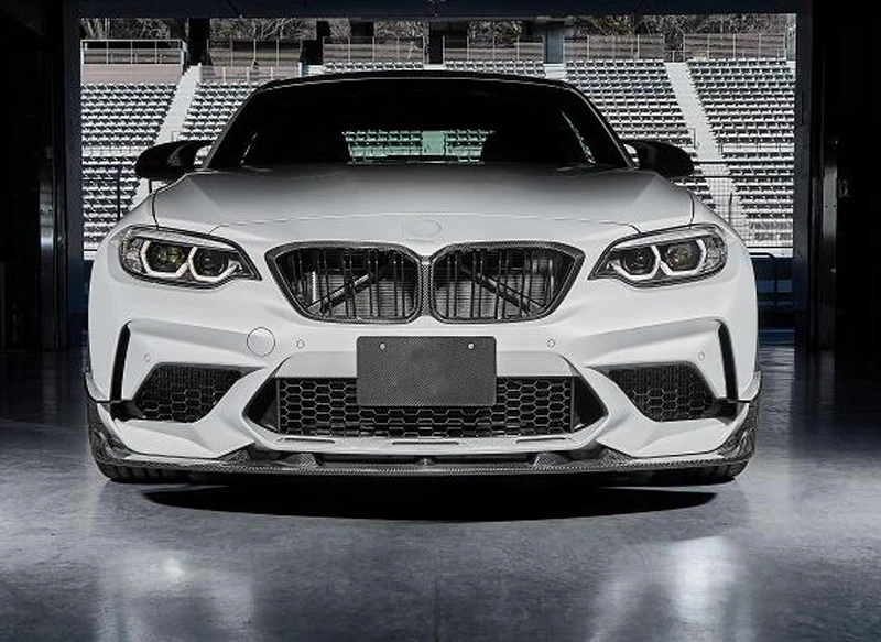 3-D Style Carbon fiber Front Bumper Air Wind knife Spoiler For BMW ...