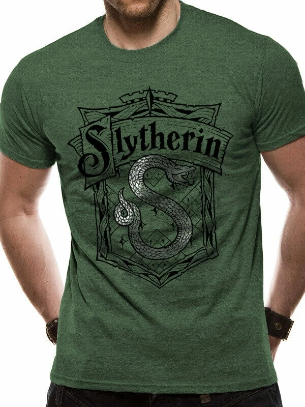 Slytherin Shrewder Crest Logo De Hogwarts Camiseta Verde Para Hombre ...