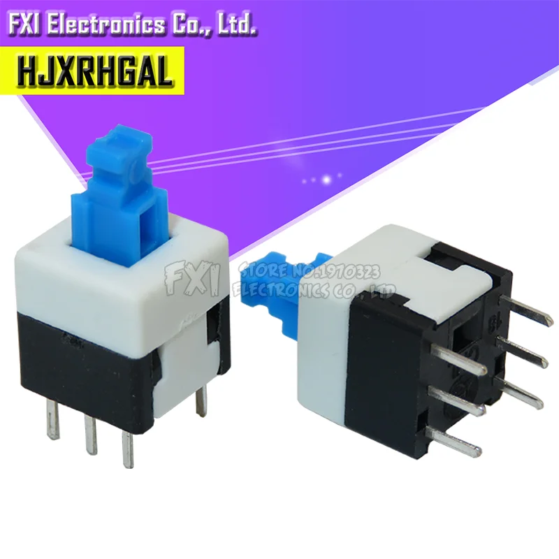 New 20pcs 8x8 8*8 Mm 6pin Push Tactile Switch Self Lock /off Button ...