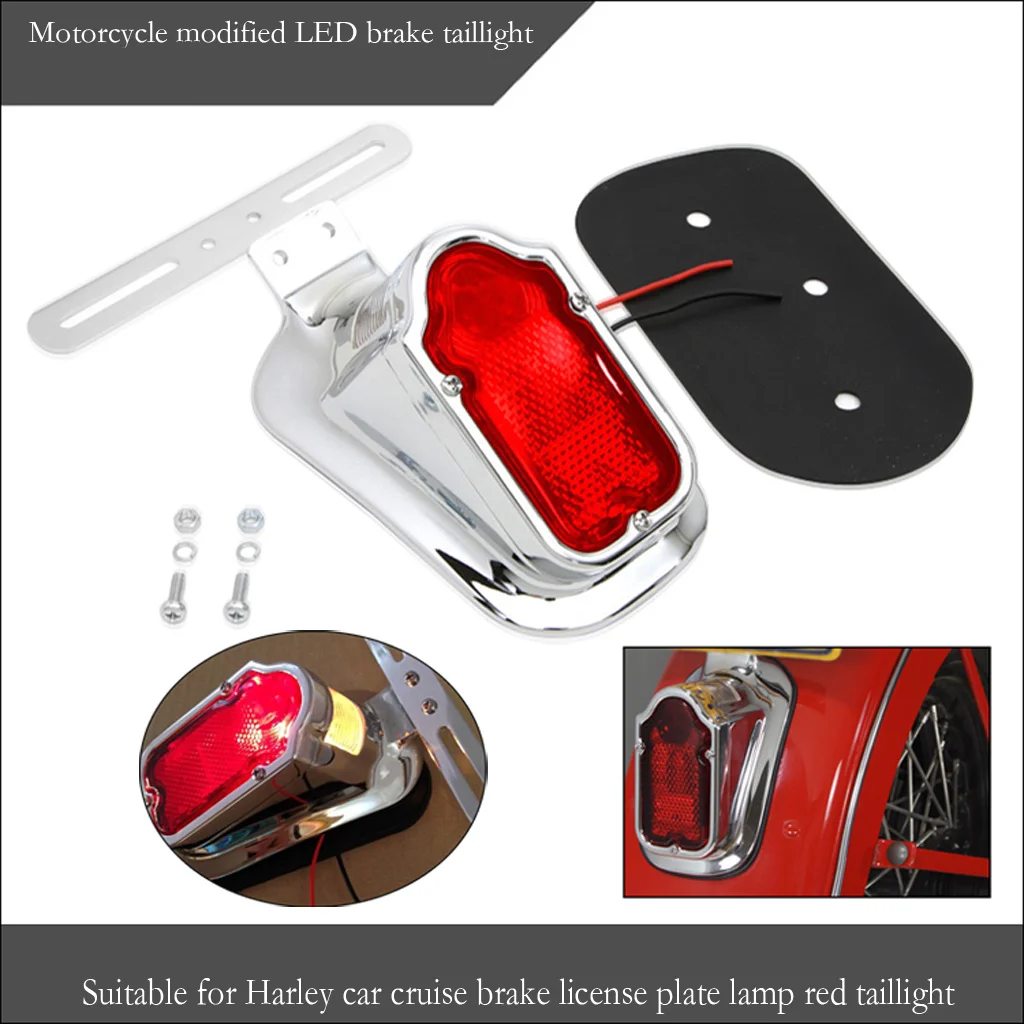 Motorcycle Integrated Brake Tail Light with Turn Signals License Plate ...