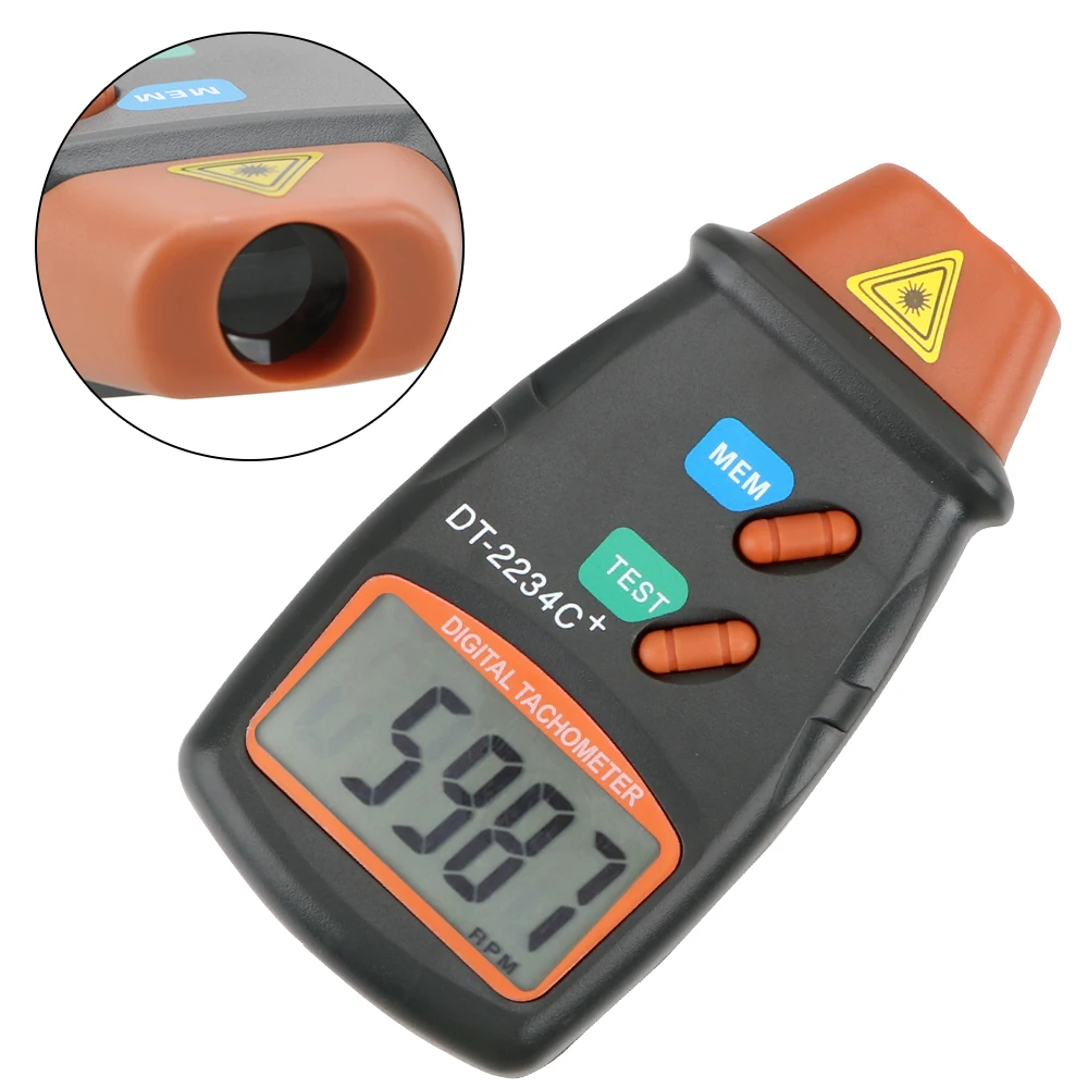 Digital-Test-Tools-Laser-Tachometer-Speedometer-Tach-Gauge-Motor-RPM ...