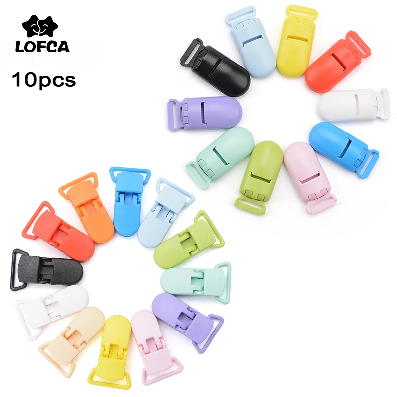 LOFCA 10pcs Baby Pacifier Clips 15/20mm Plastic Pacifier Clips Infant ...