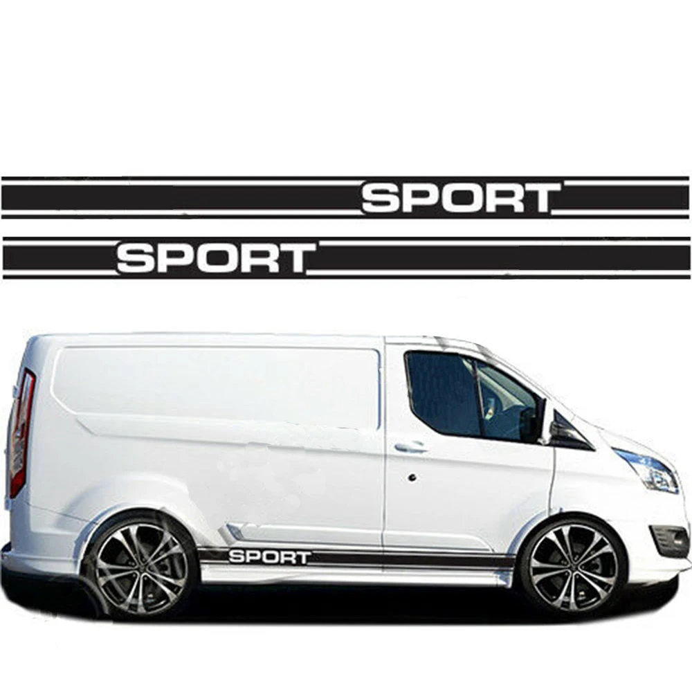 for-Ford-Transit-Custom-Sport-Side-Racing-Stripes-SWB-LWB-Graphic ...