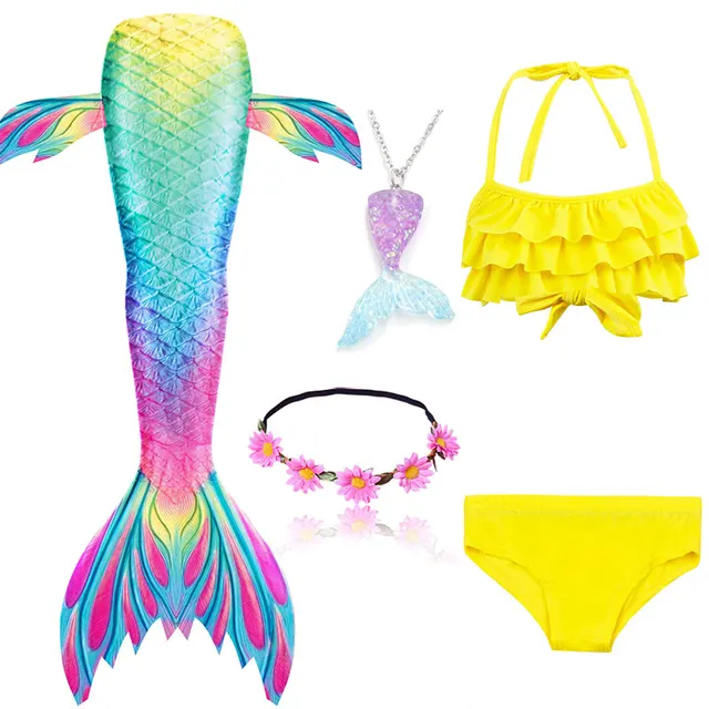 Swimmable Mermaid Tail Cosplay Costume Full Set - AllCosplay.com