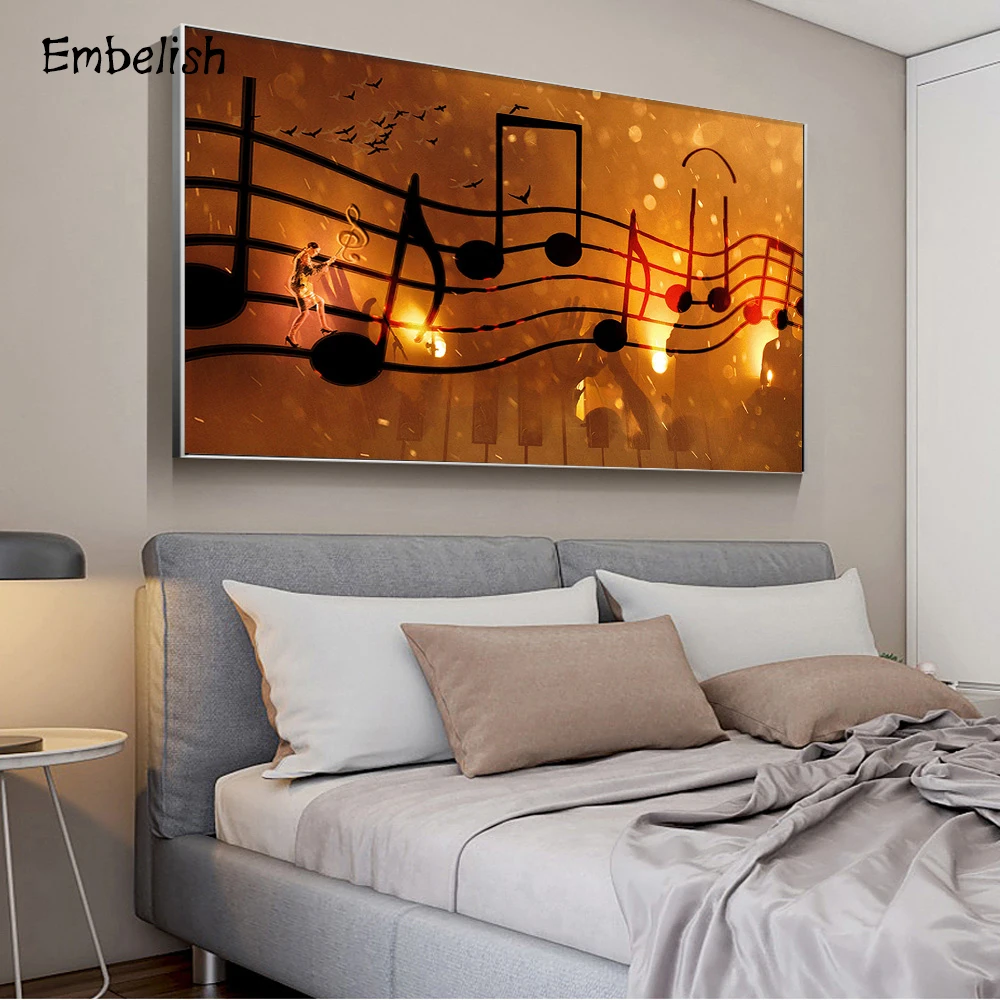 Home Decor Music Note Canvas - Artistic Pod