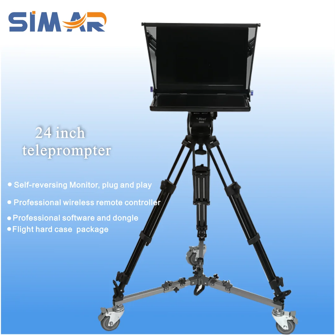 Simar 24 Inch Professional Self-reversing Studio Prompter Wireless ...