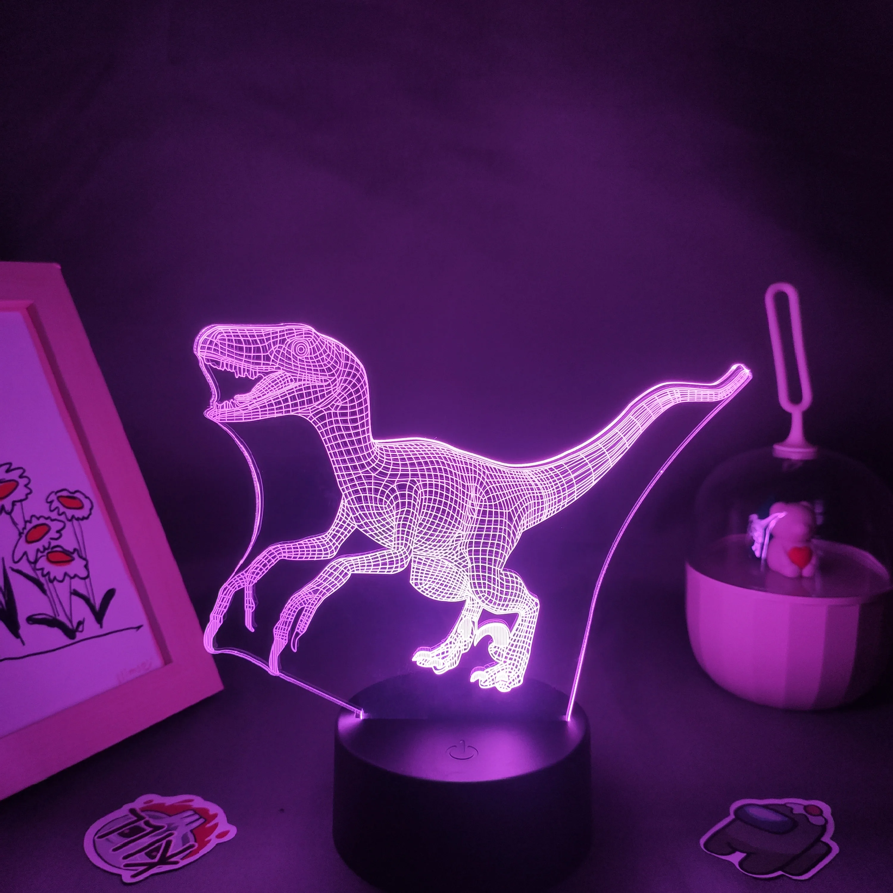 Animal-Dinosaur-Velociraptor-Raptor-3D-LED-Neon-Lamps-RGB-Night-Lights ...