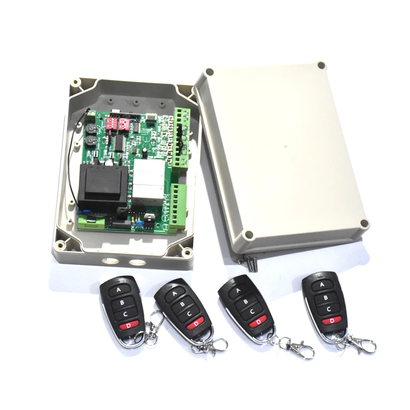 220vac 슬라이딩 게이트 오프너 모터 Nc Pcb 컨트롤러 회로 카드 보드 유닛 플레이트 원격 제어 옵션 배터리 포함