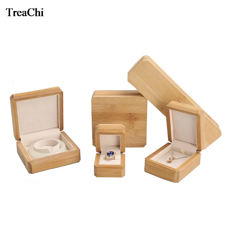 Bamboo Wood Jewelry Ring Bracelet Necklace Box Wrapping Gift Box ...