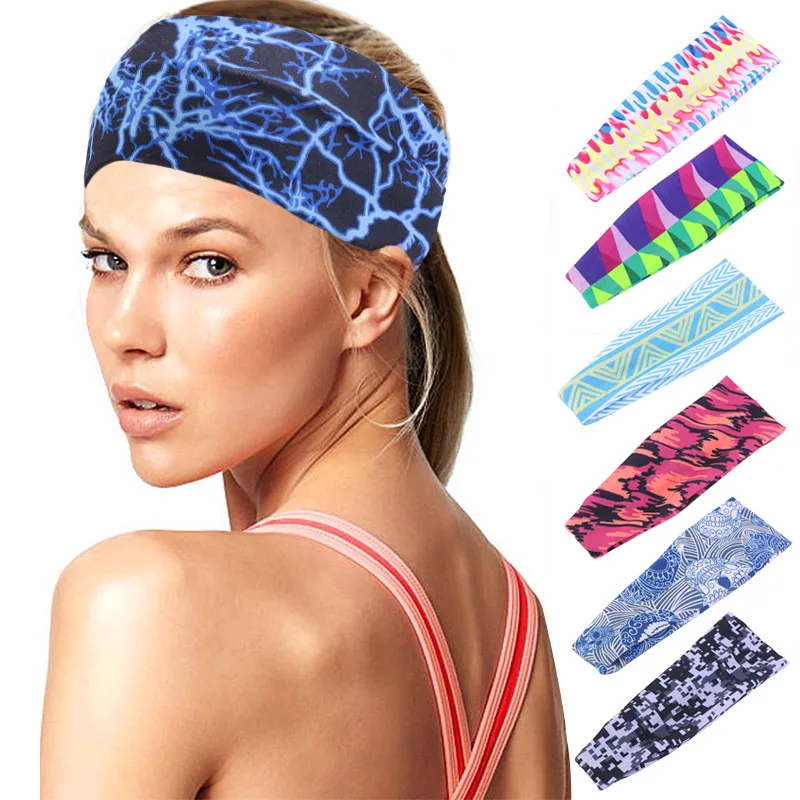 Cotton Headband Elastic Sweat Band Yoga Cycling Sports Sweatband For ...