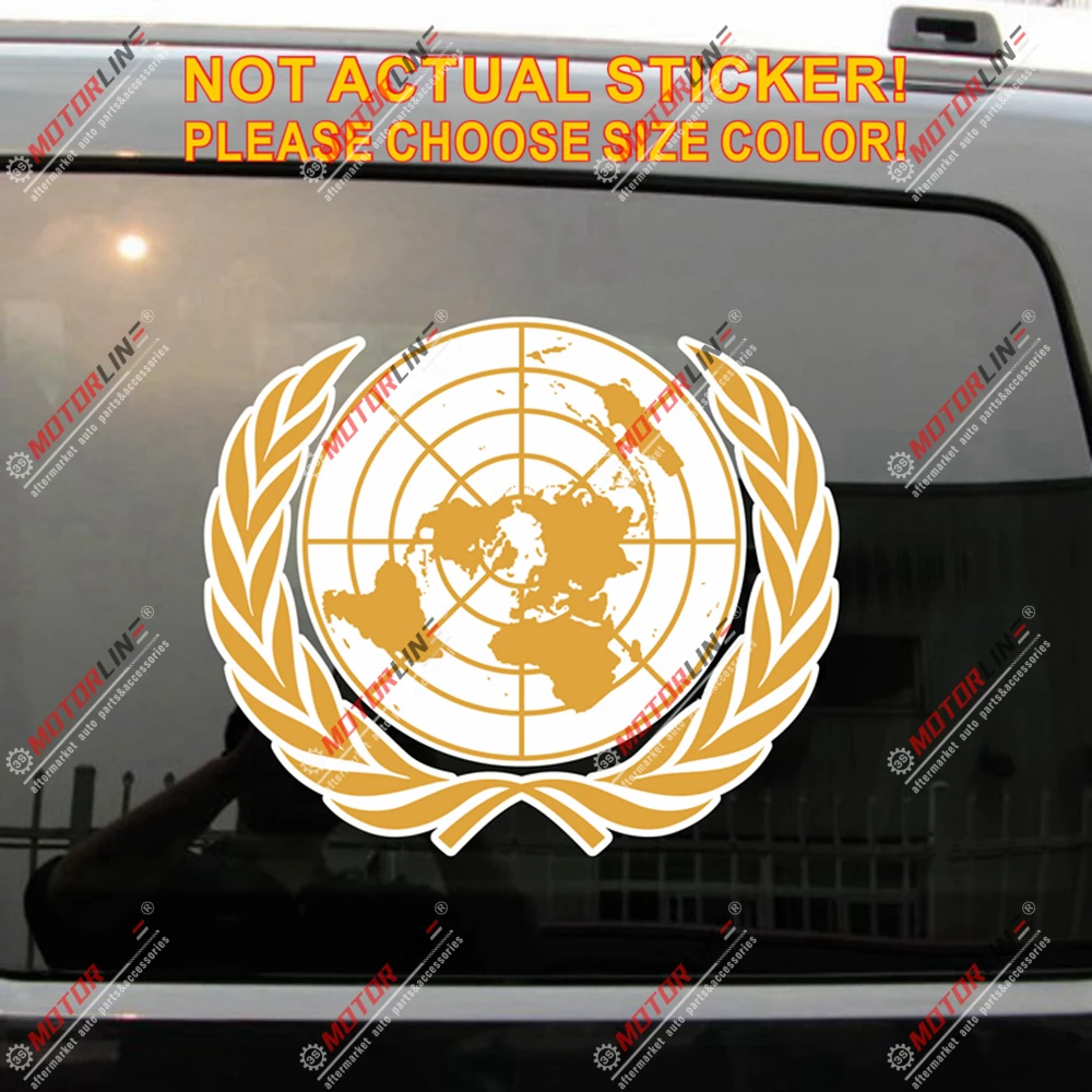 United-Nations-UN-emblem-logo-Decal-Sticker-Car-Vinyl-Reflective-Glossy ...