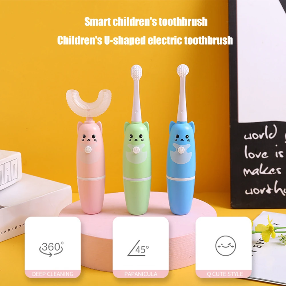 Children Electric Toothbrush U-shaped 360 Automatic For Kids 期間限定今なら送料無料