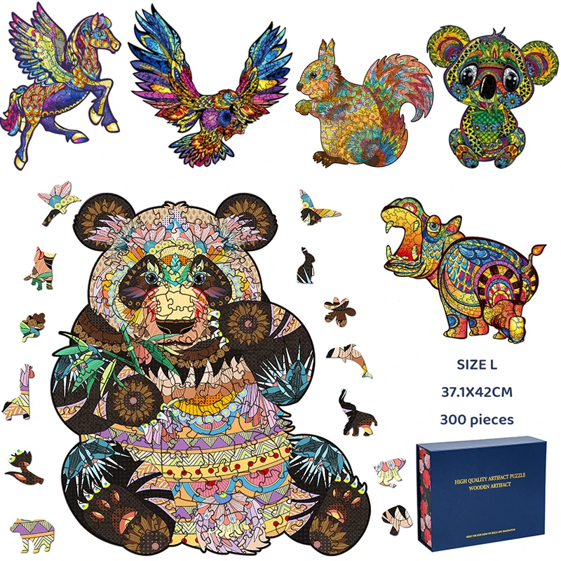 Unique Panda 3D Wooden Puzzle Mysterious Animal Puzzles Boutique Gift ...