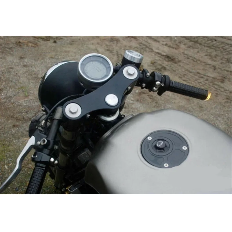 12V Black CNC Motorcycle Handlebar Switch Button Latch Momentary Cafe ...