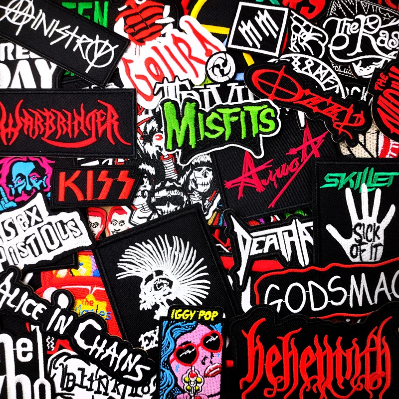 Rock Band Iron On Patch Sewing On Patches Embroidered Applique Clothes ...