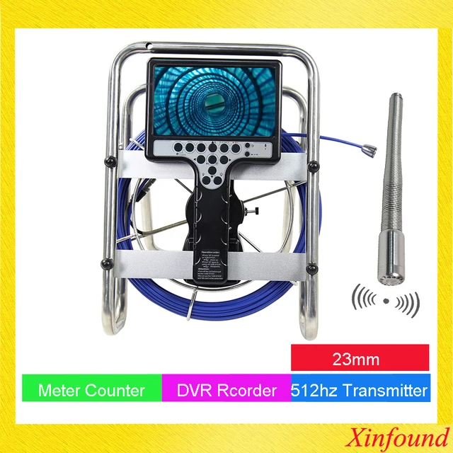 20M waterproof meter counter DVR Drain Sewer Inspection Video Camera ...
