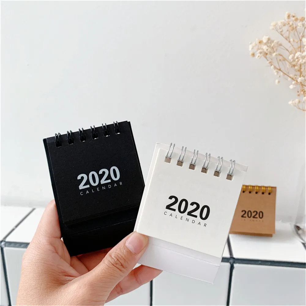 Простой календарь мини бумажный Настольный элемент двойной ежедневный планировщик годовой