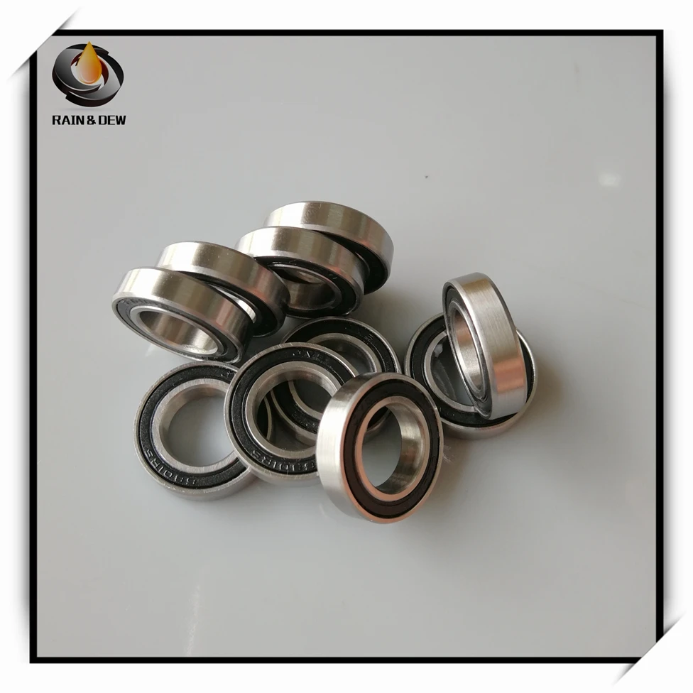 10Pcs S6702 2RS 15X2X14 mm Stainless Steel Ball Bearing 6702RS Ball ...